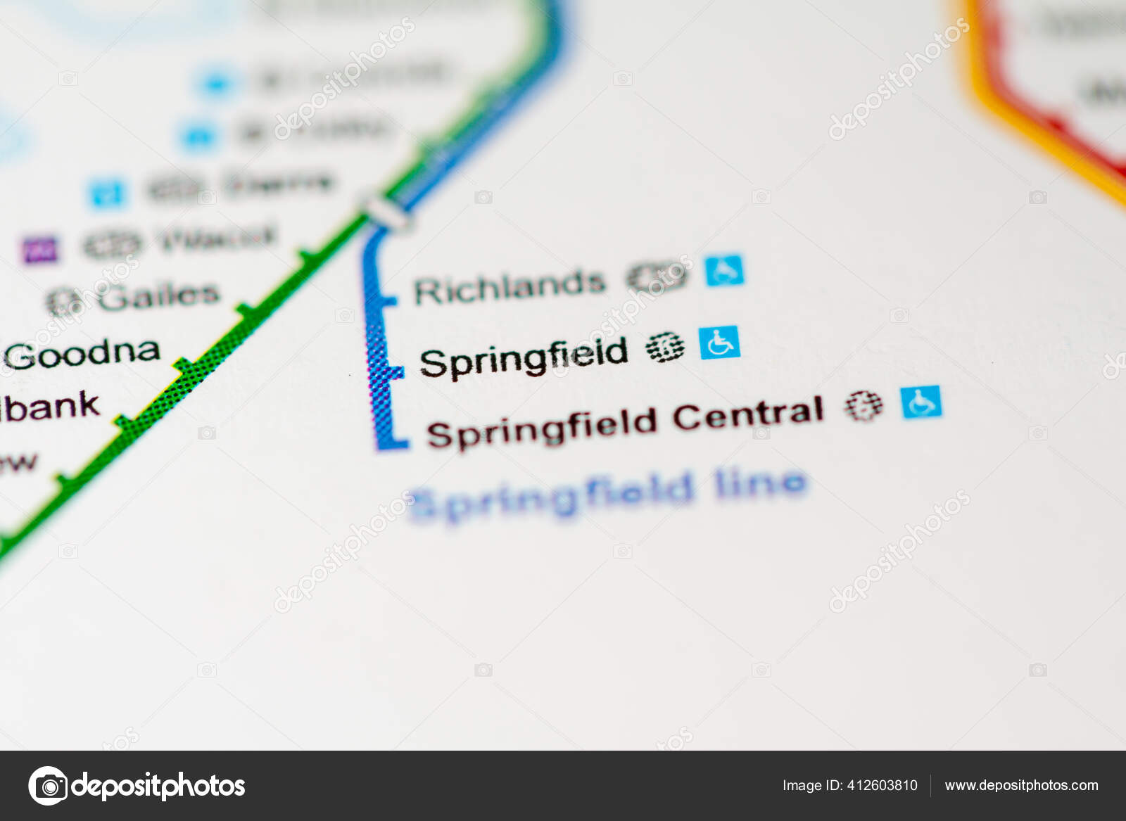 Estación Springfield Mapa Del Metro Brisbane — Foto de stock #412603810 ...