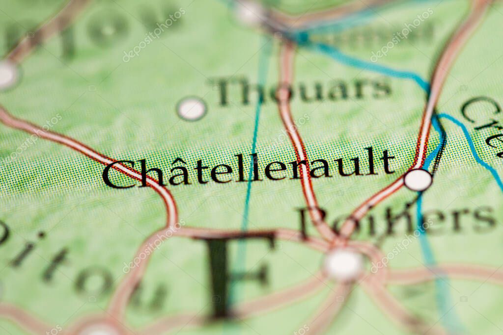 Chatellerault. Francia en el mapa geográfico 2022
