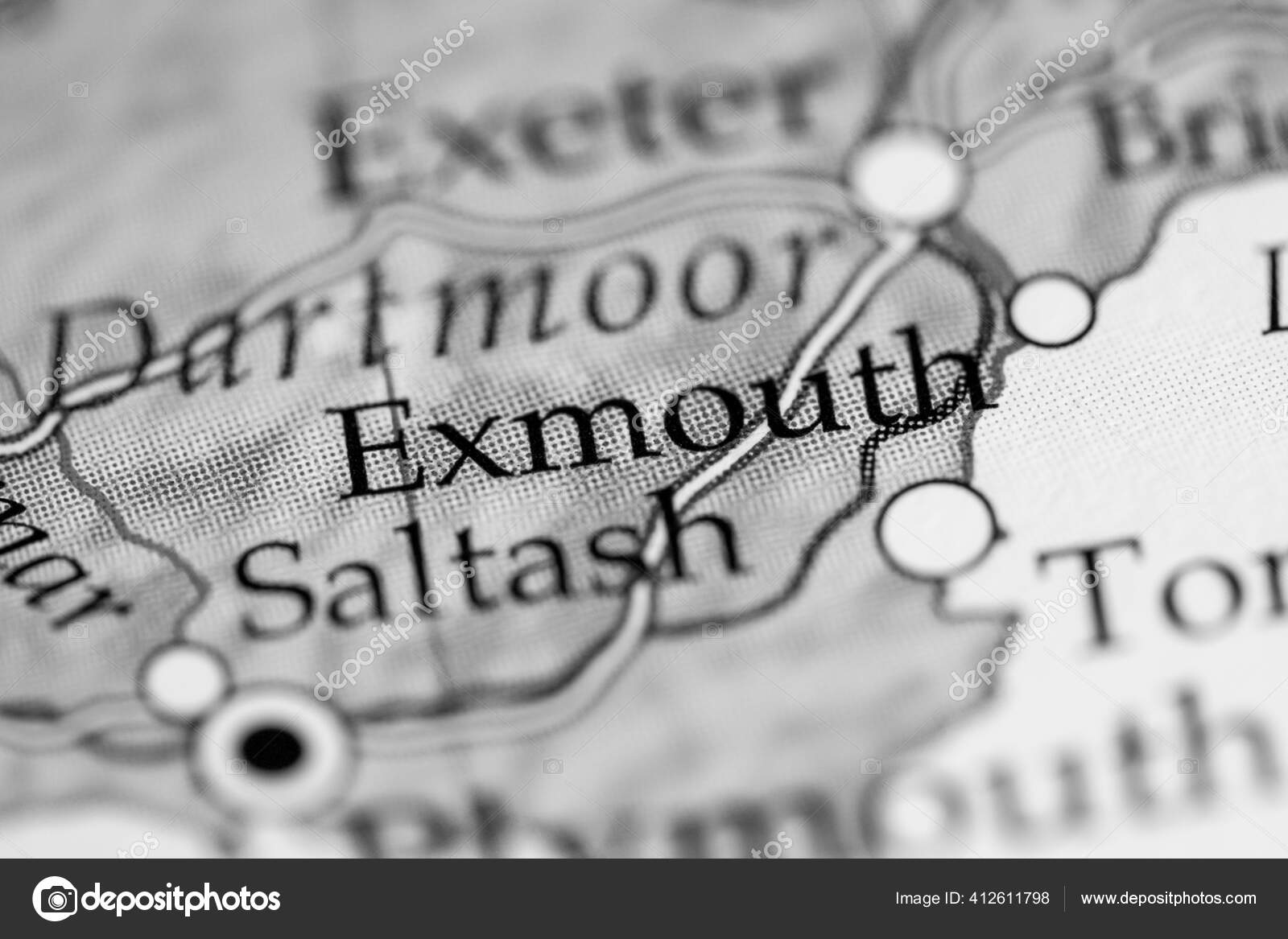Exmouth England Map — Stock Photo © aliceinwonderland2020 #412611798