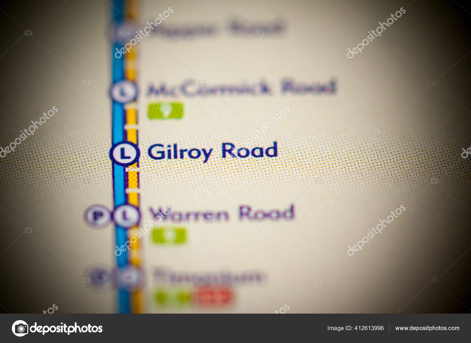 Gilroy Road Station Baltimore Metro Map — Stock Photo ...
