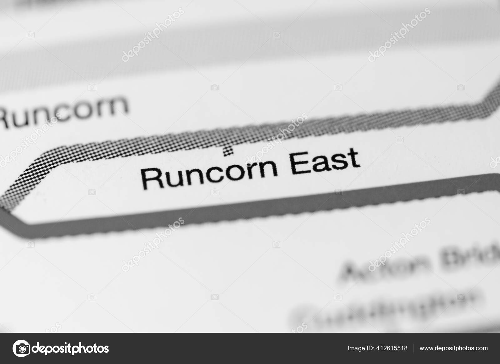 Runcorn East Station Liverpool Metro Map — Stock Photo ...