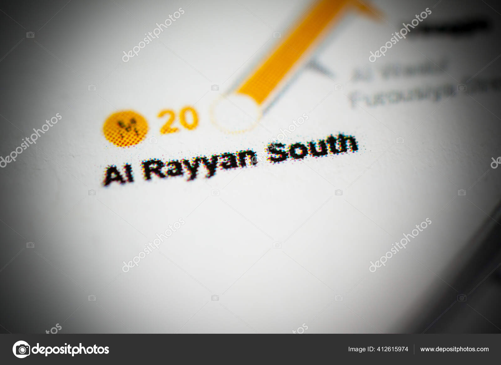 Rayyan South Station Doha Metro Map — Stock Photo ...