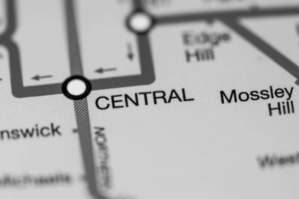 Stasiun Monkseaton. Peta Newcastle Metro . — Foto Stok ...