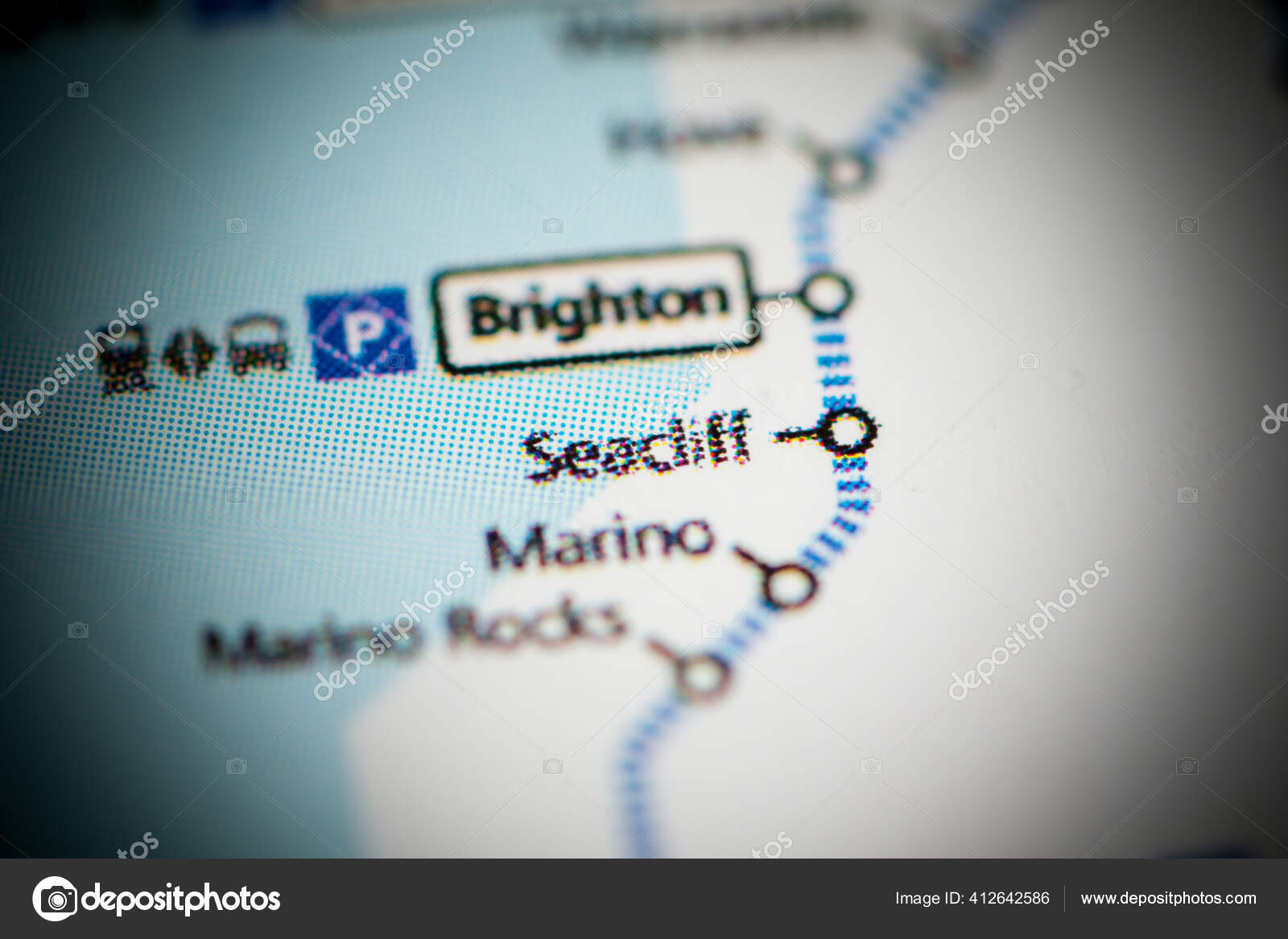 Seacliff Station Adelaide Metro Map Stock Photo by ...