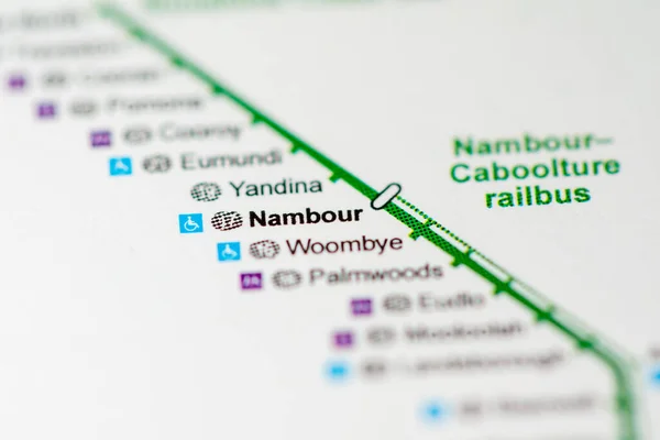 Caboolture Station Brisbane Metro Map — Stock Photo ...