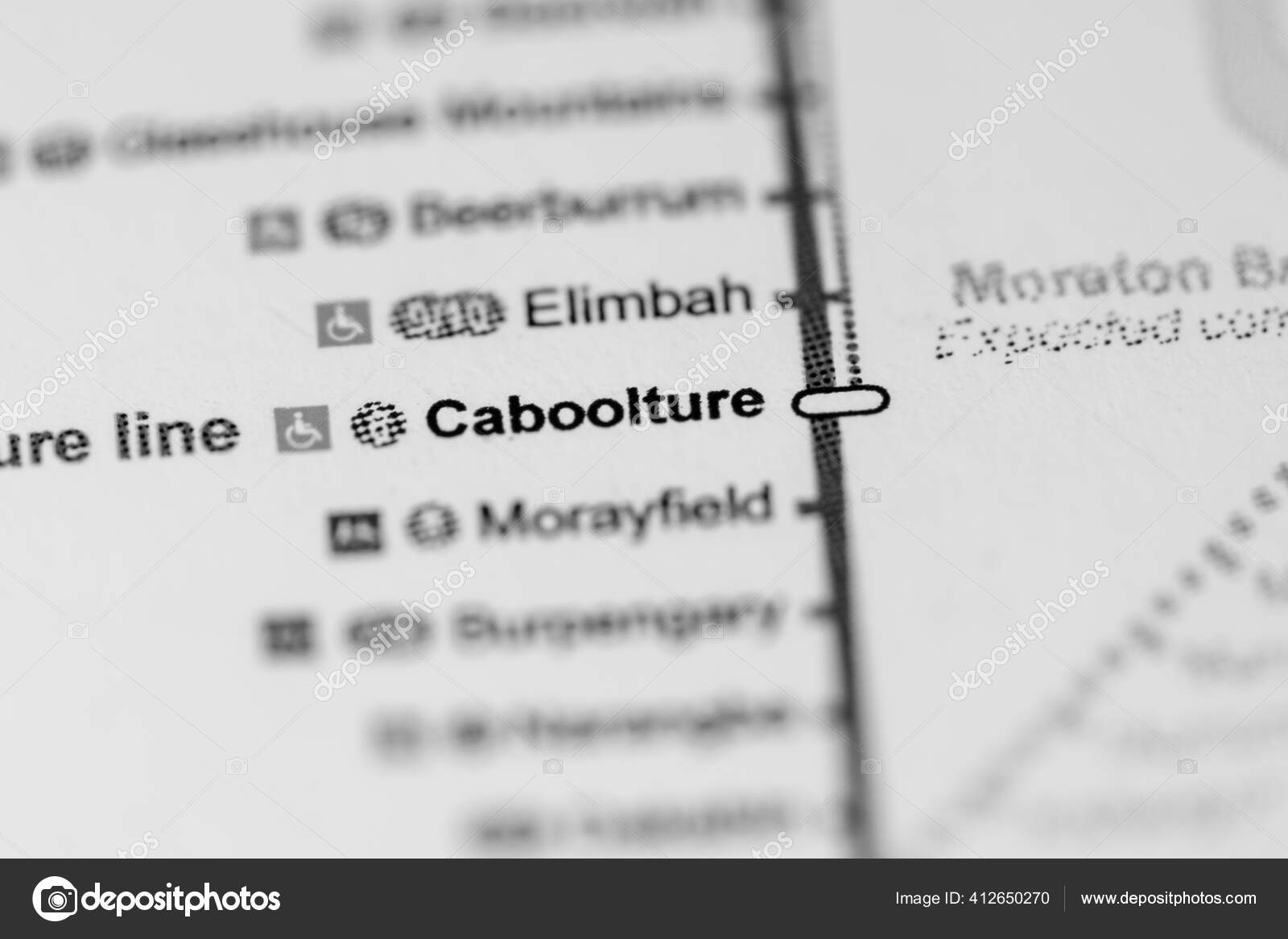 Caboolture Station Brisbane Metro Map — Stock Photo ...