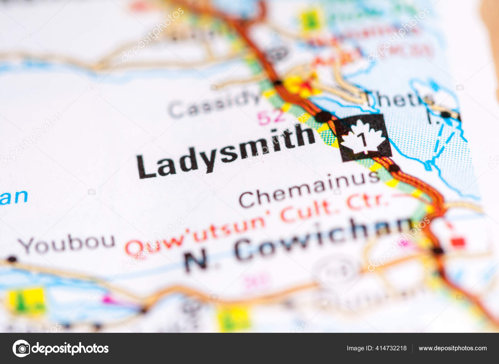 Ladysmith Canada Map Stock Photo by ©aliceinwonderland2020 414732218