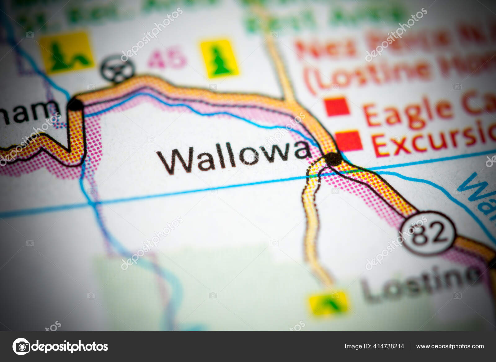 Wallowa Oregon Usa Map Stock Photo by ©aliceinwonderland2020 414738214