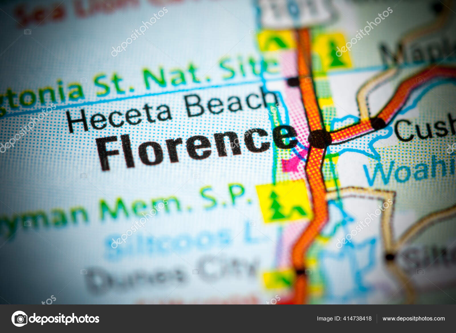 Florence Oregon Usa Map Stock Photo by ©aliceinwonderland2020 414738418