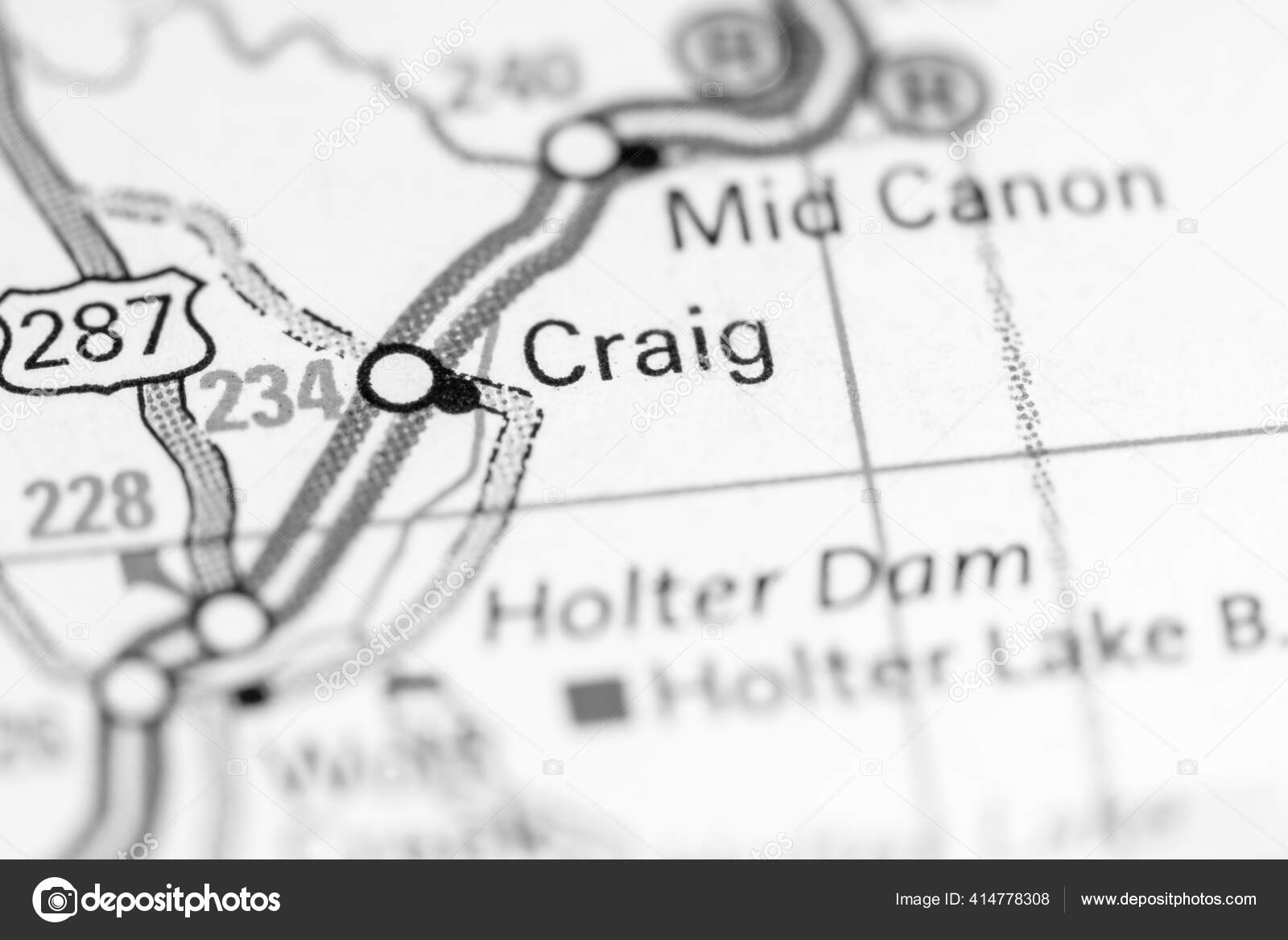 Craig Montana Map — Stock Photo © aliceinwonderland2020 #414778308