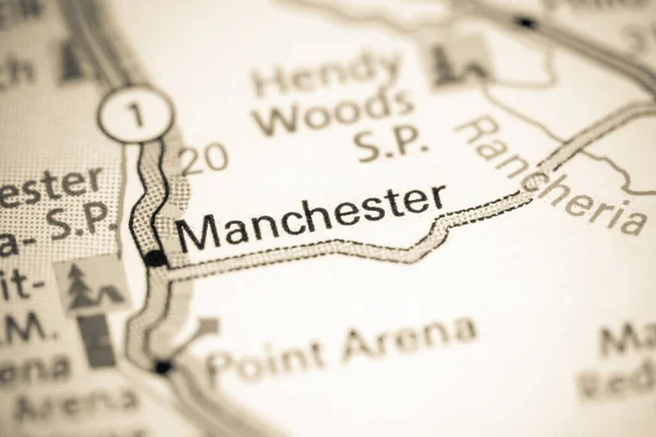 Manchester cidade no mapa Stock Photos, Royalty Free Manchester cidade ...