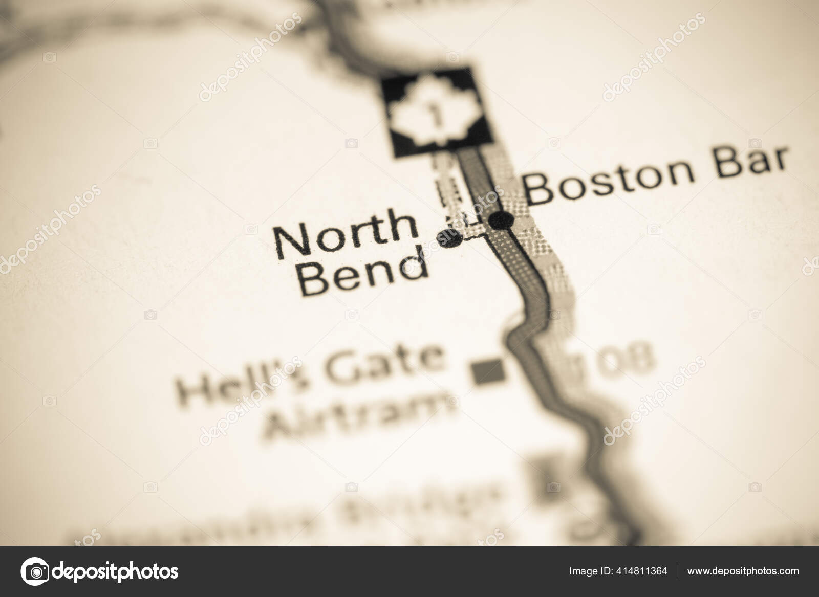 North Bend Canada Map Stock Photo by ©aliceinwonderland2020 414811364