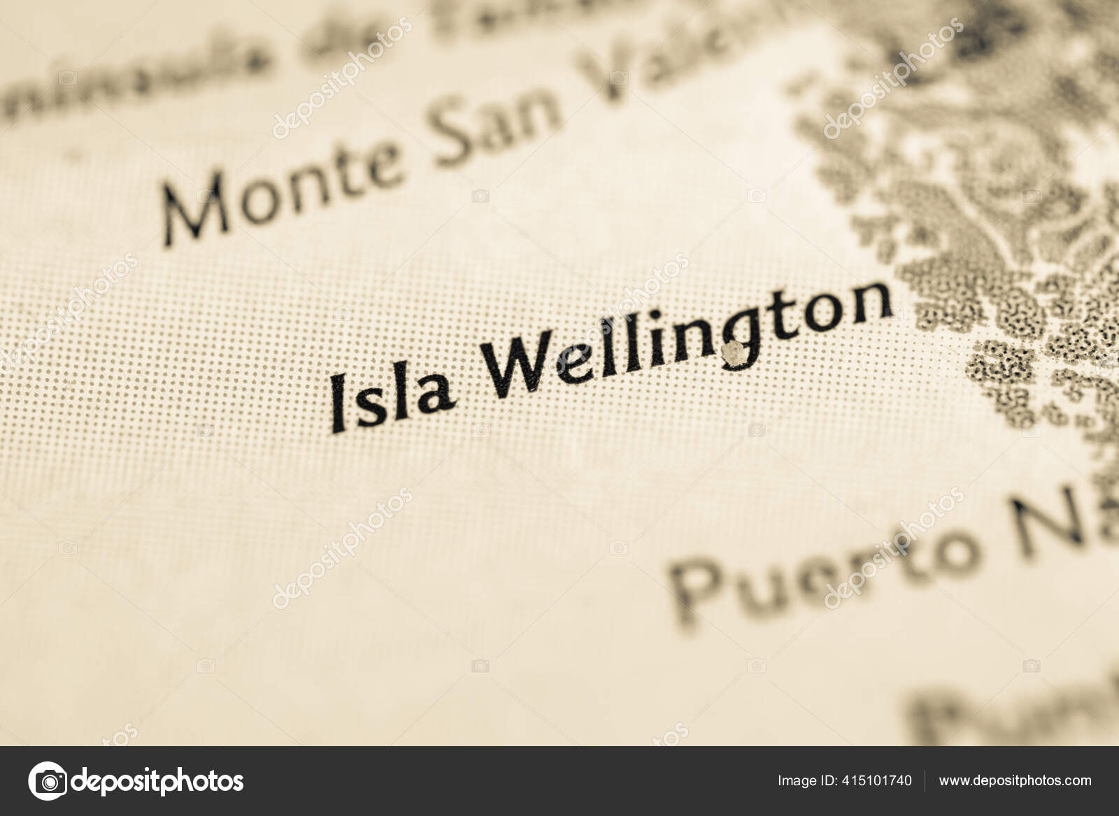 Isla Wellington Chile Map Stock Photo by ©aliceinwonderland2020 415101740