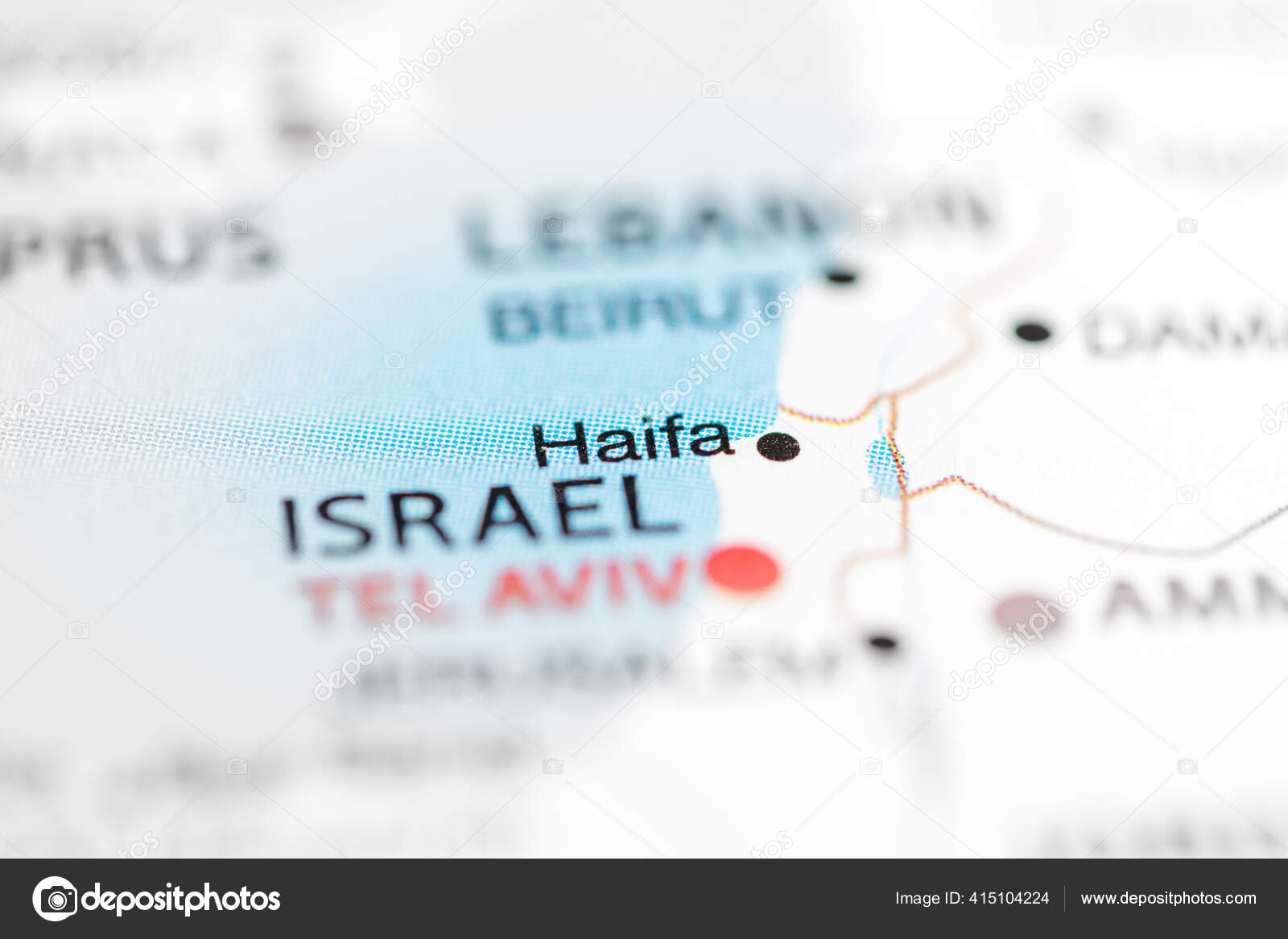 Haifa Israel Map Stock Photo by ©aliceinwonderland2020 415104224
