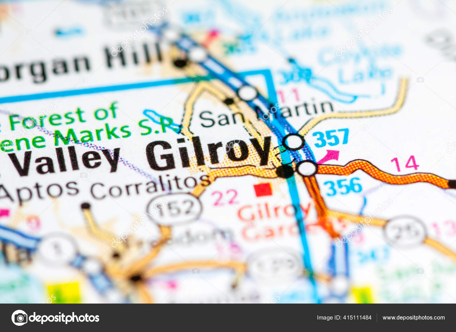 Gilroy California Usa Map Stock Photo by ©aliceinwonderland2020 415111484