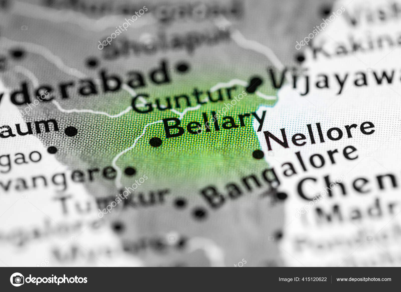 Bellary India Map Stock Photo by ©aliceinwonderland2020 415120622