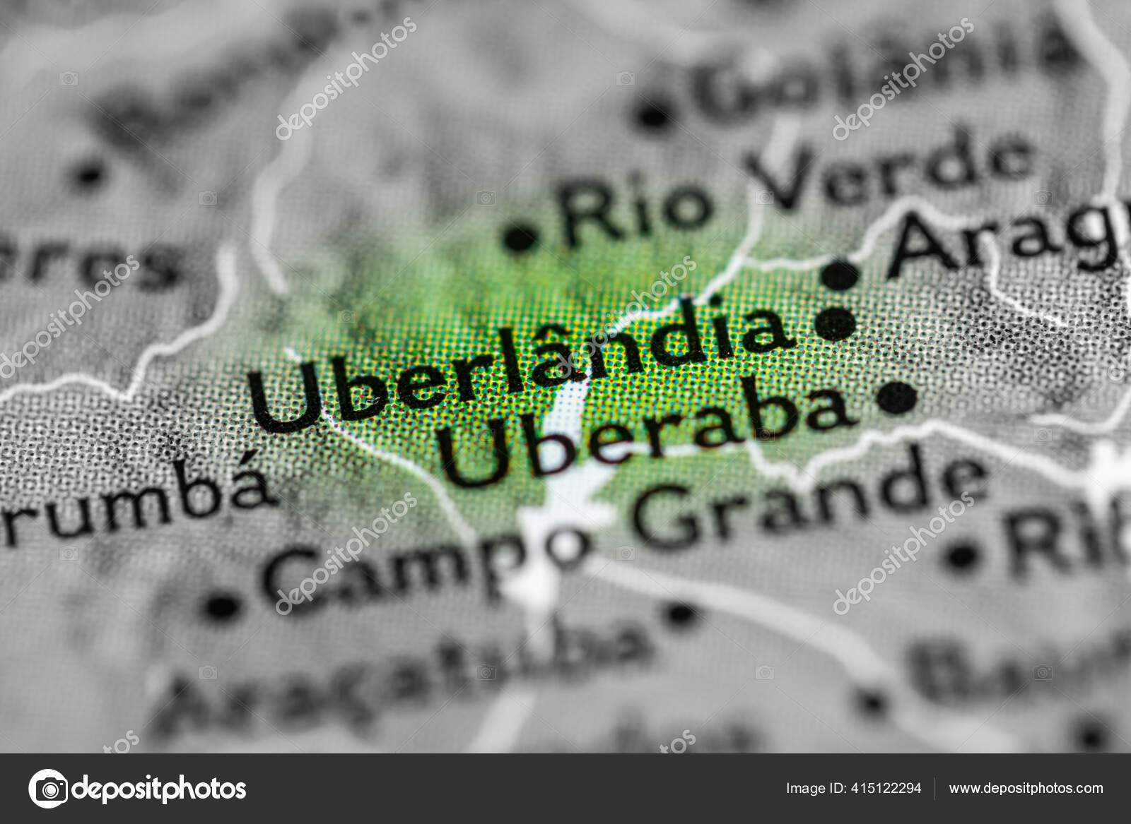 Uberlandia Brazil Map Stock Photo by ©aliceinwonderland2020 415122294