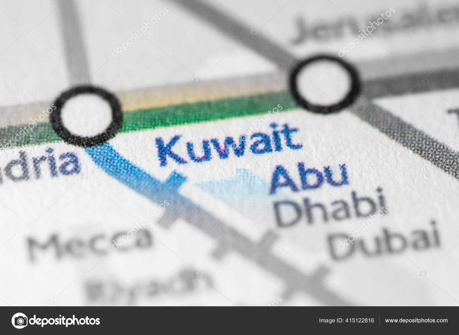 Kuwait on asia map