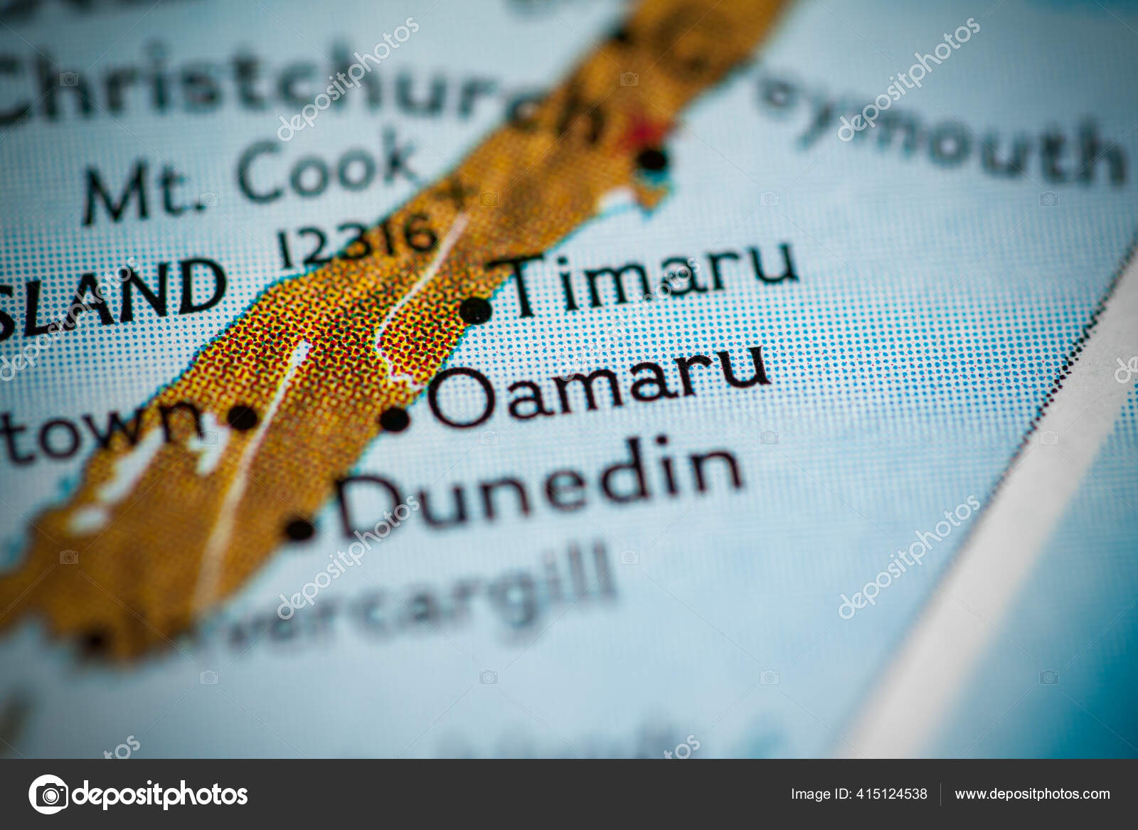 Oamaru New Zealand Map Stock Photo by ©aliceinwonderland2020 415124538