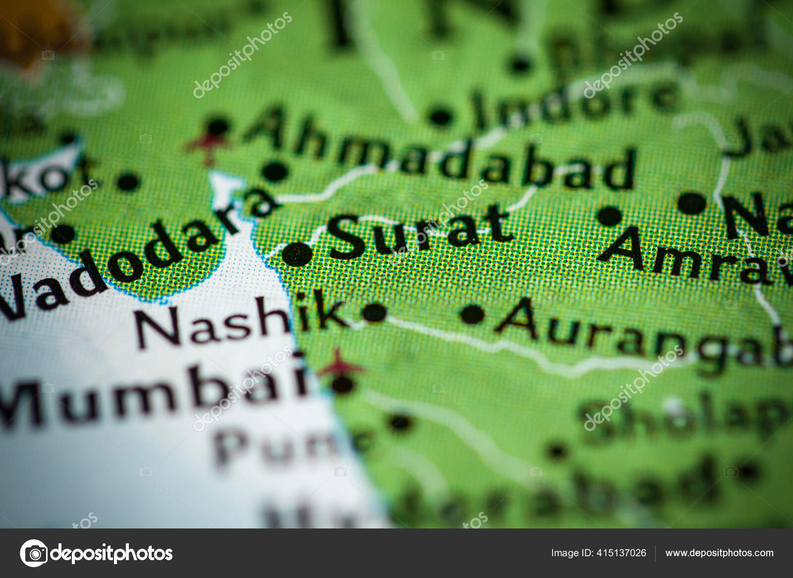 Surat India Mapa: fotografía de stock © aliceinwonderland2020 ...
