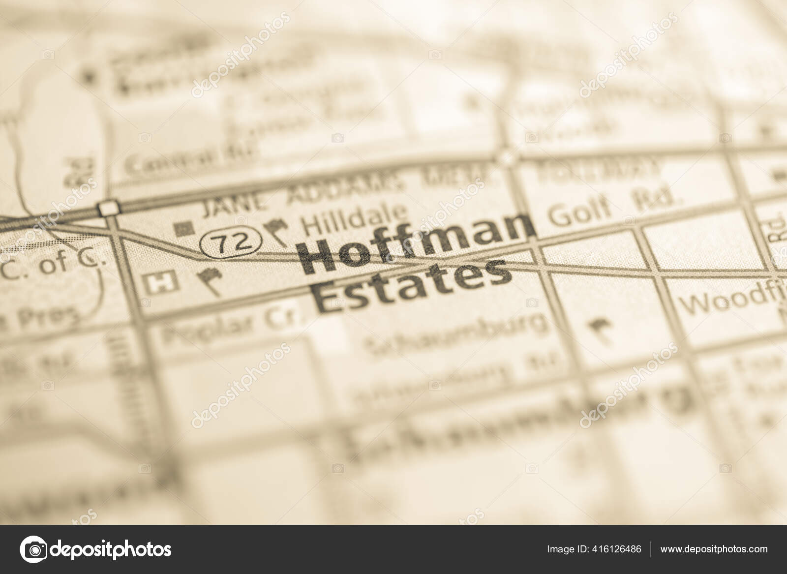 Hoffman Estates Illinois Usa Map Stock Photo by ©aliceinwonderland2020 ...