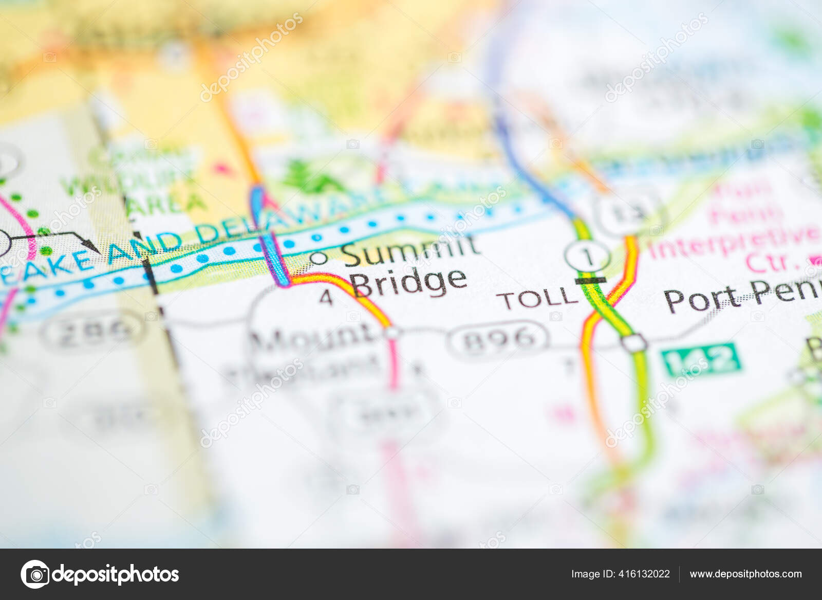 Summit Bridge Delaware Usa Map Stock Photo by ©aliceinwonderland2020 ...