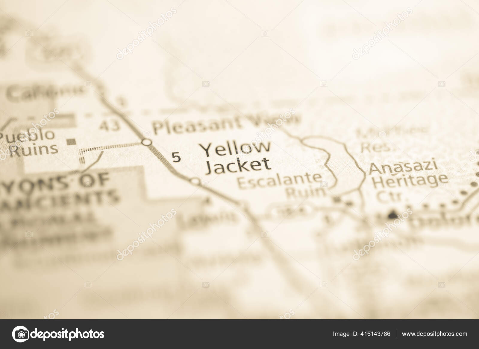 Chaqueta Amarilla Colorado Usa Mapa: fotografía de stock ...