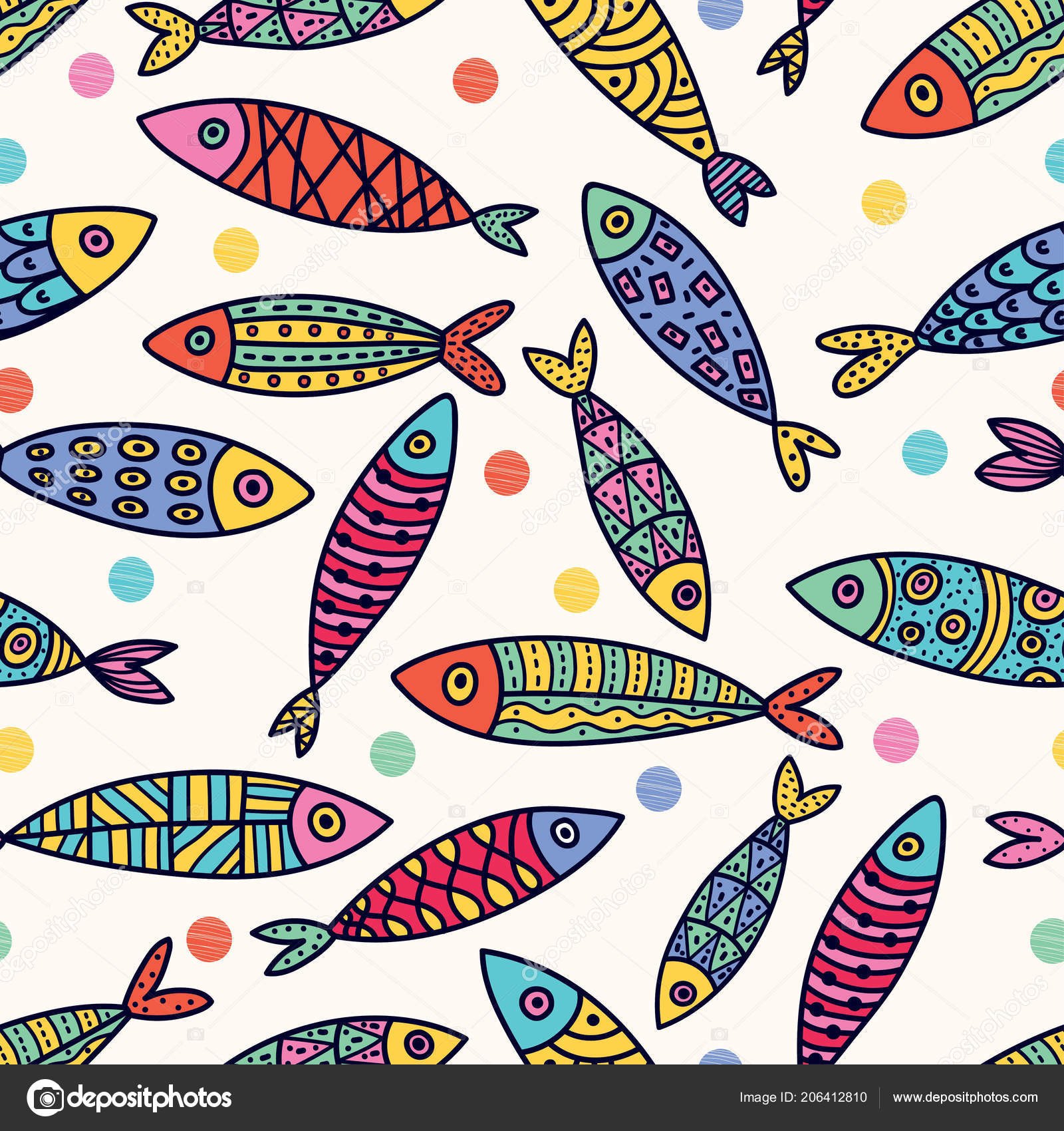 Cute Fish Kids Background Stock Vector Image by ©vyazovskaya #206412810