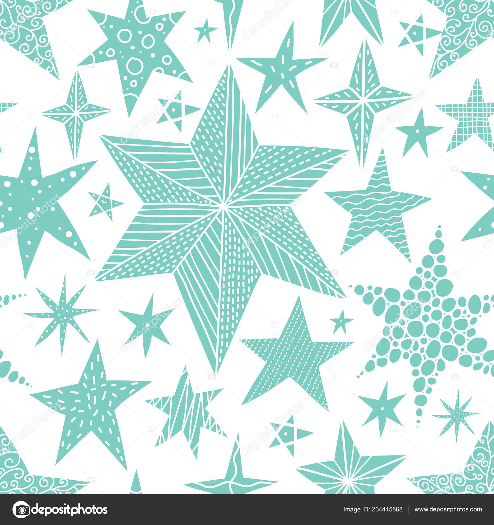 Cute Stars Seamless Vector Pattern Seamless Pattern Can Used Wallpaper ...