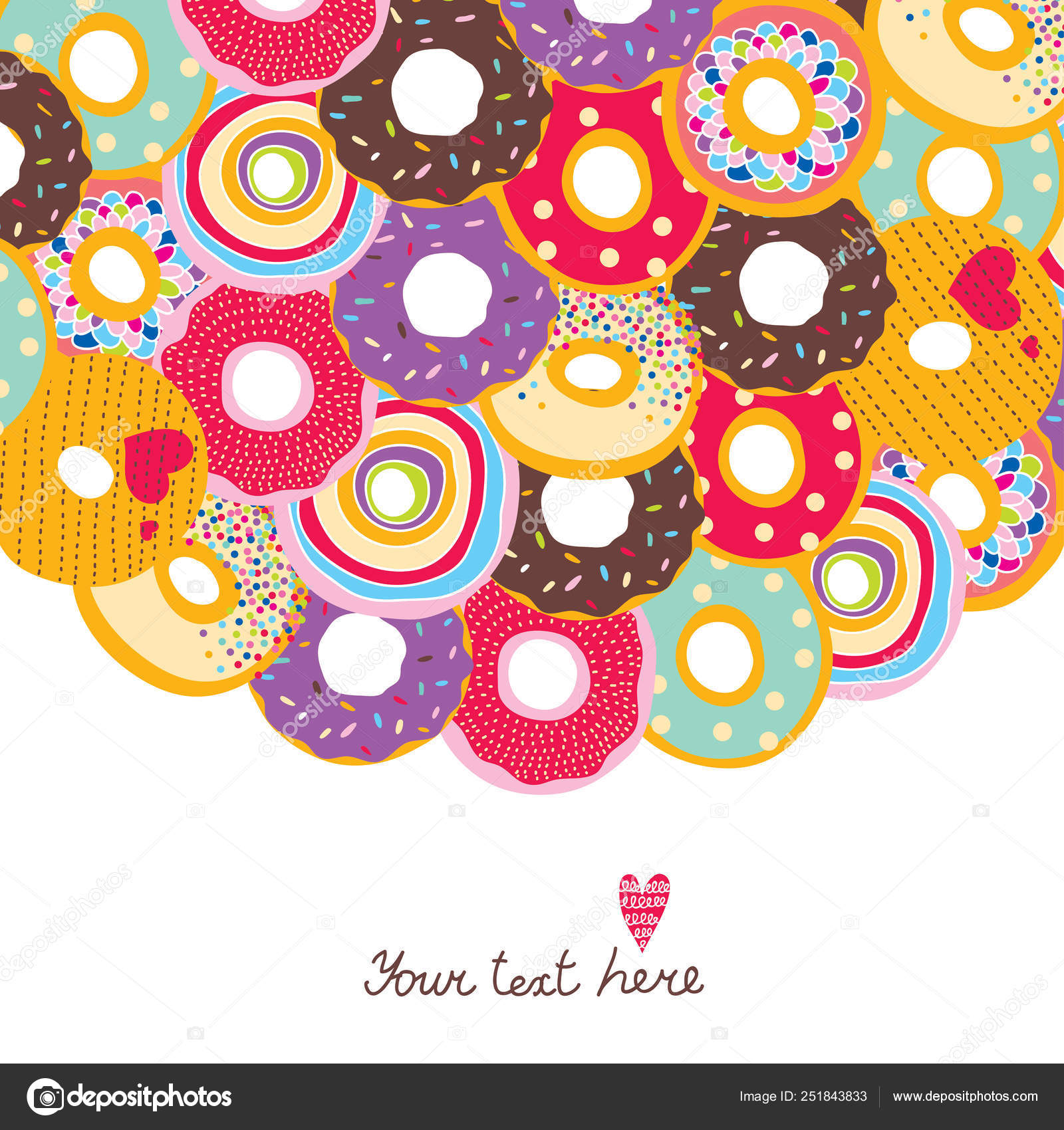 Cute Doughnuts Seamless Pattern Stock Vector by ©vyazovskaya 251843833