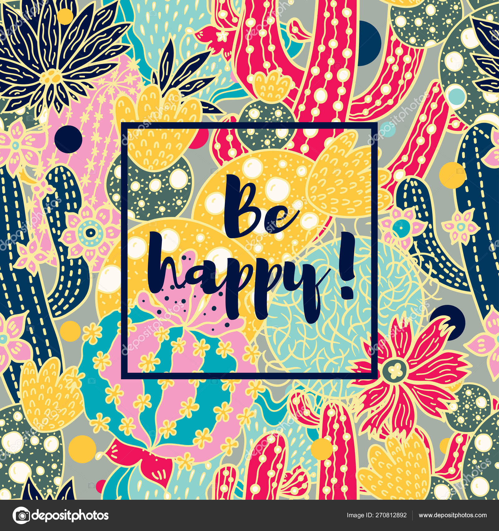 Vector Postcard Happy Stock Vector by ©vyazovskaya 270812892