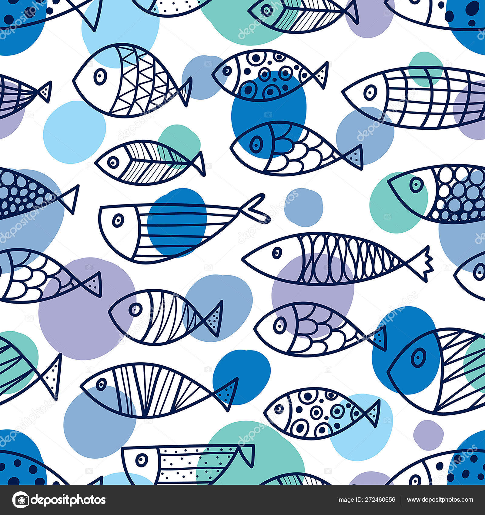 Cute Fish Kids Background Can Used Textile Industry Paper Background ...