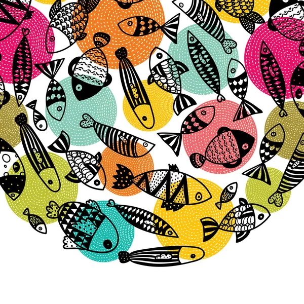 Cute Fish Card Sea Motif Stock Vector Image by ©vyazovskaya #407986022