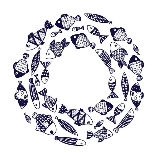 Cute Fish Card Motif Fish Stock Vector by ©vyazovskaya 365329576