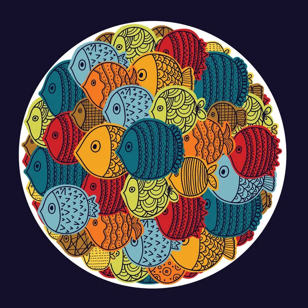 Cute Fish Card Motif Fish Stock Vector by ©vyazovskaya 394983258