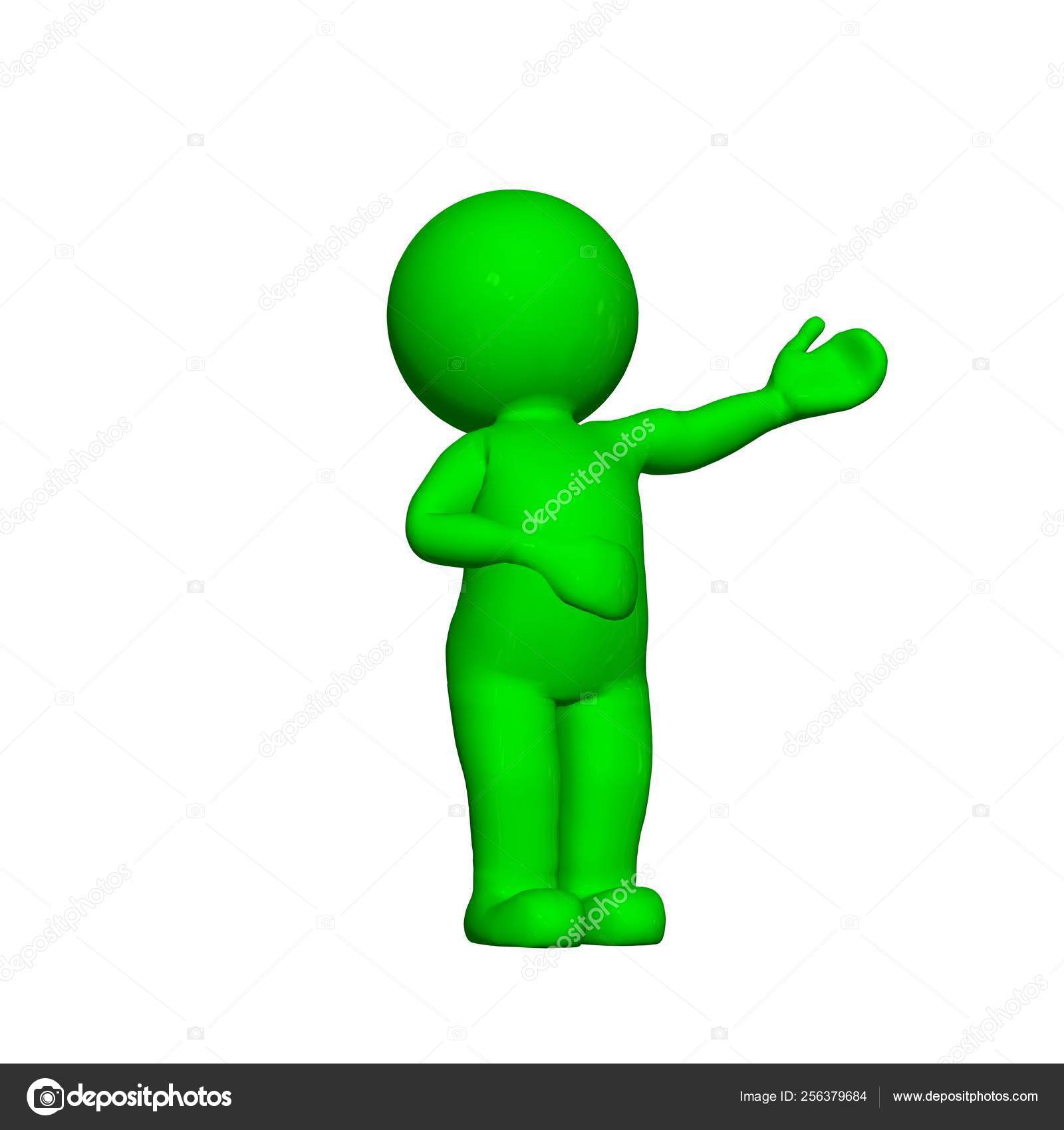 Green People Speech Isolated White Background Stock Photo by ...