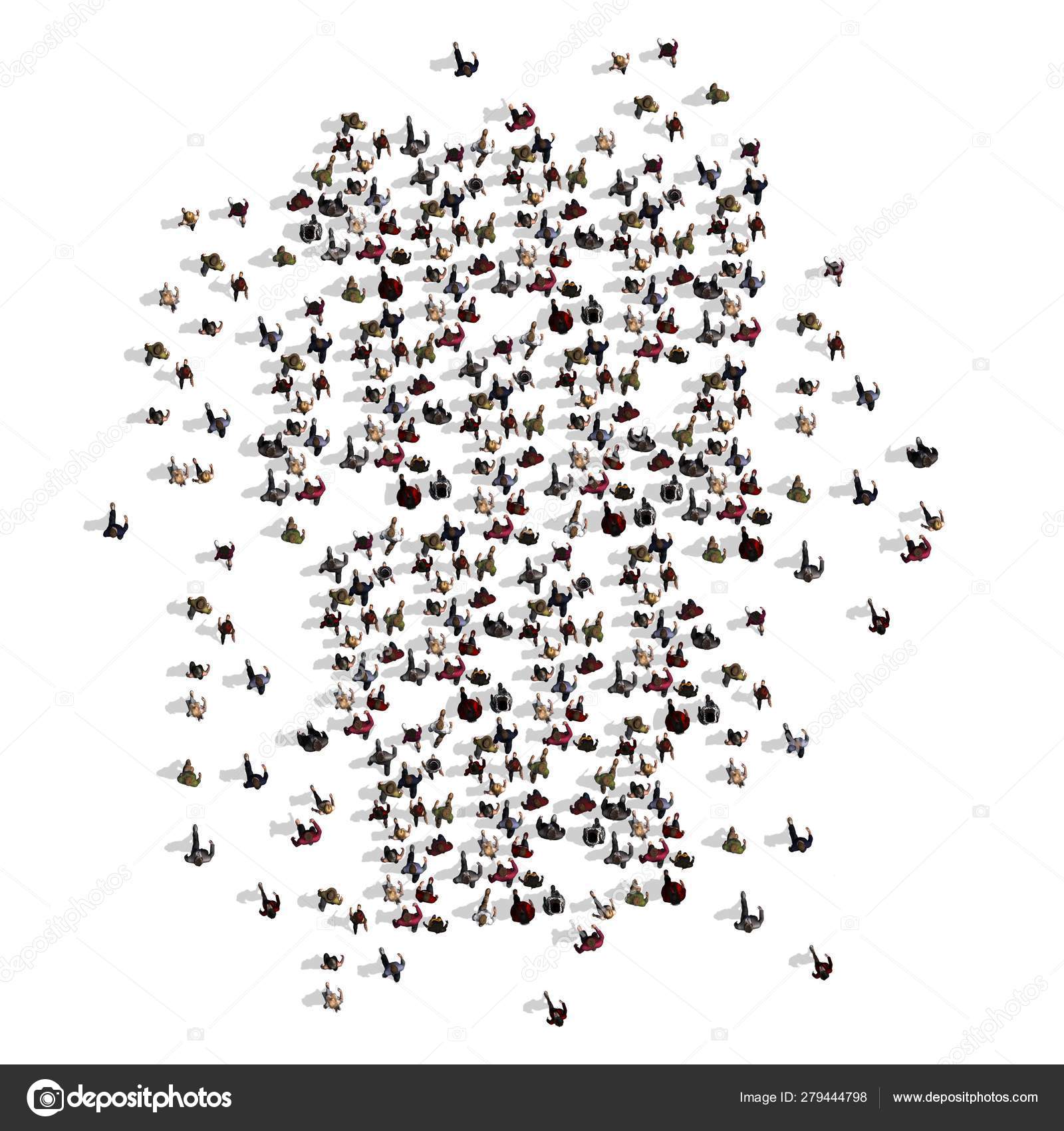 Walking People Top View