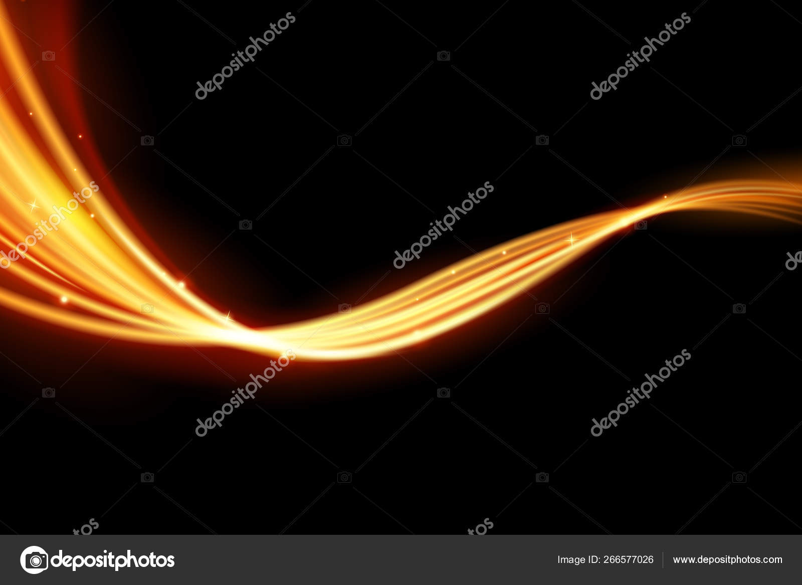 Glowing magic light effect and long trails fire motion Stock Vector by ...
