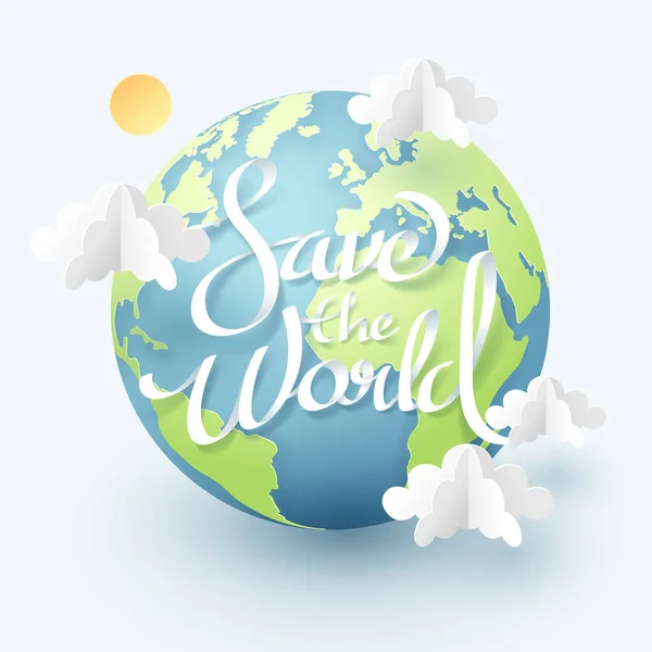 Save World Vector Clipart