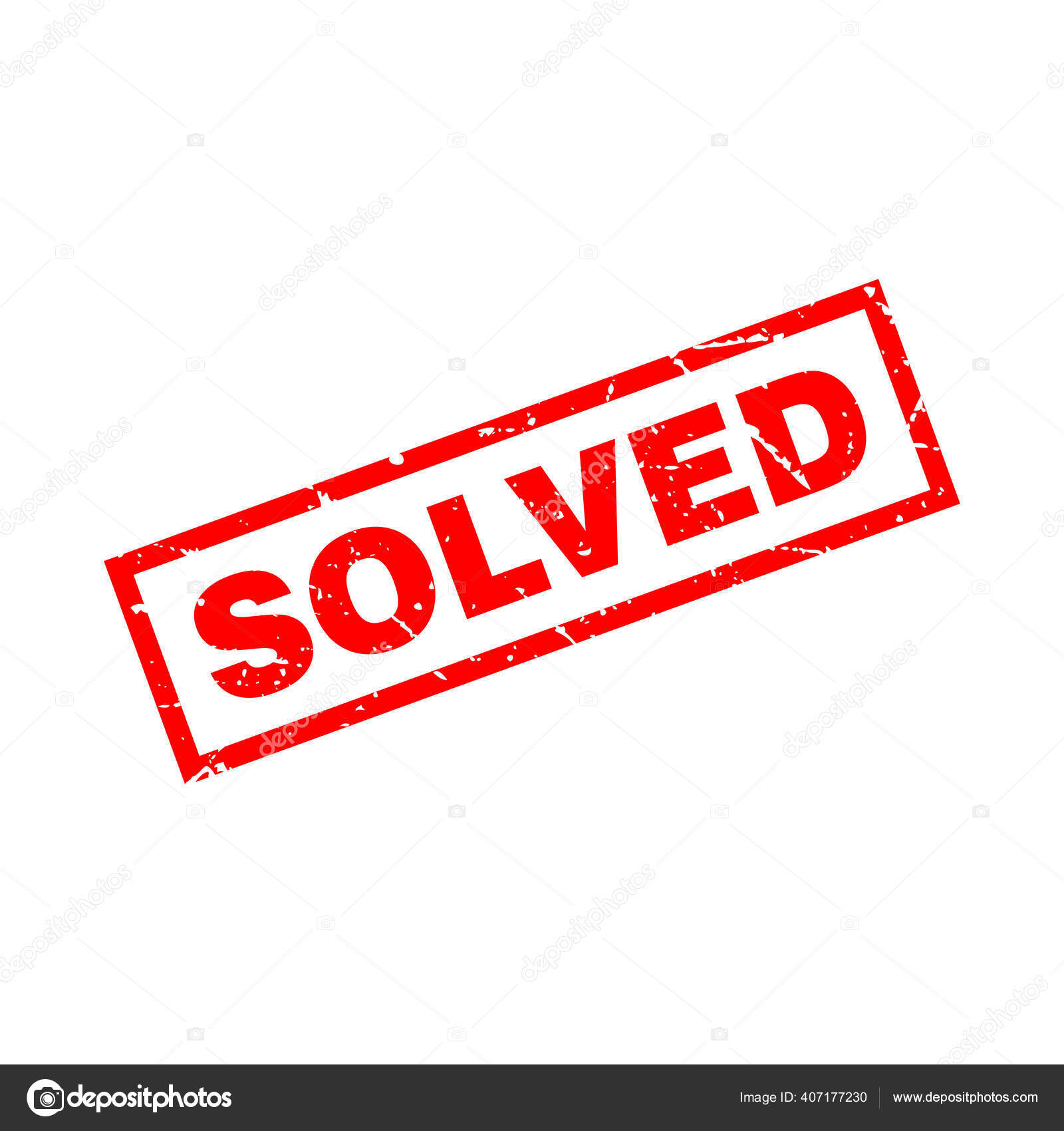 Abstract Red Grungy Solved Rubber Stamps Sign Illustration Vector ...