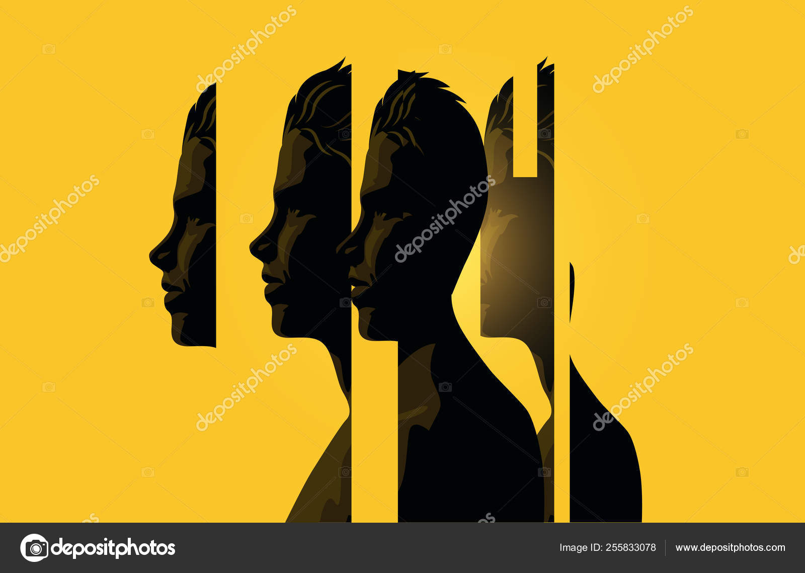 A Male Head Split Into Sections Stock Vector Image by ©solarseven ...