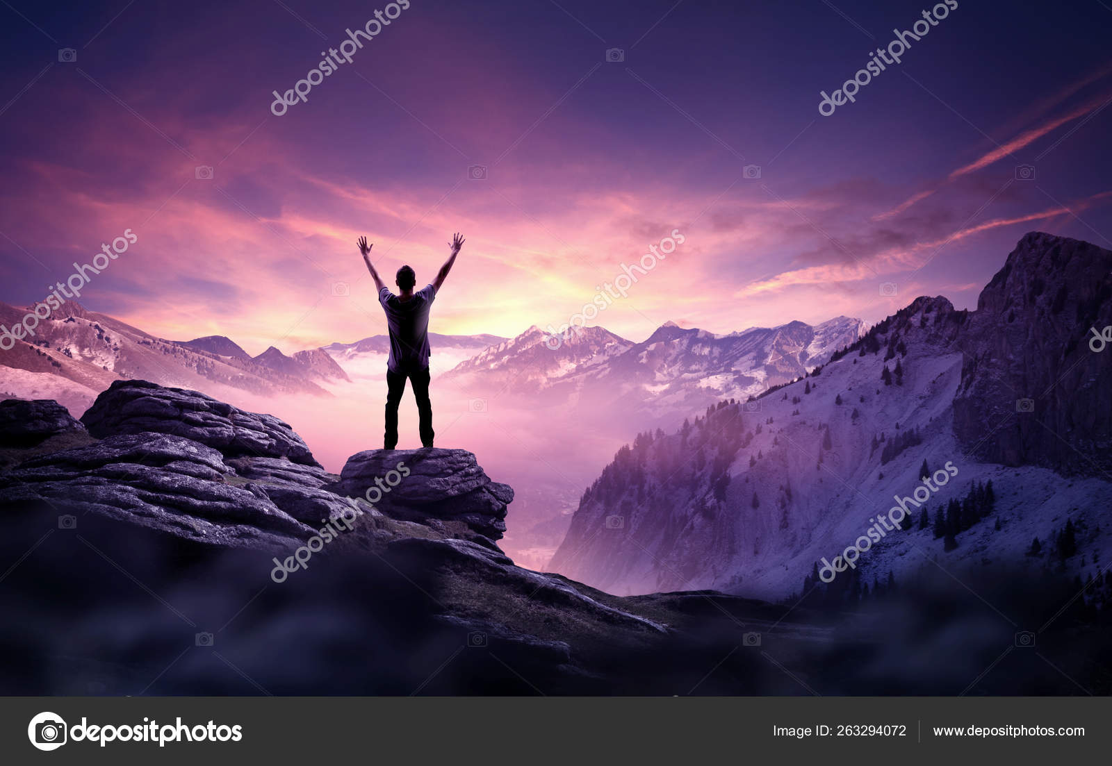 Business Goals - A Man Reaching for The Sky Stock Photo by ©solarseven ...