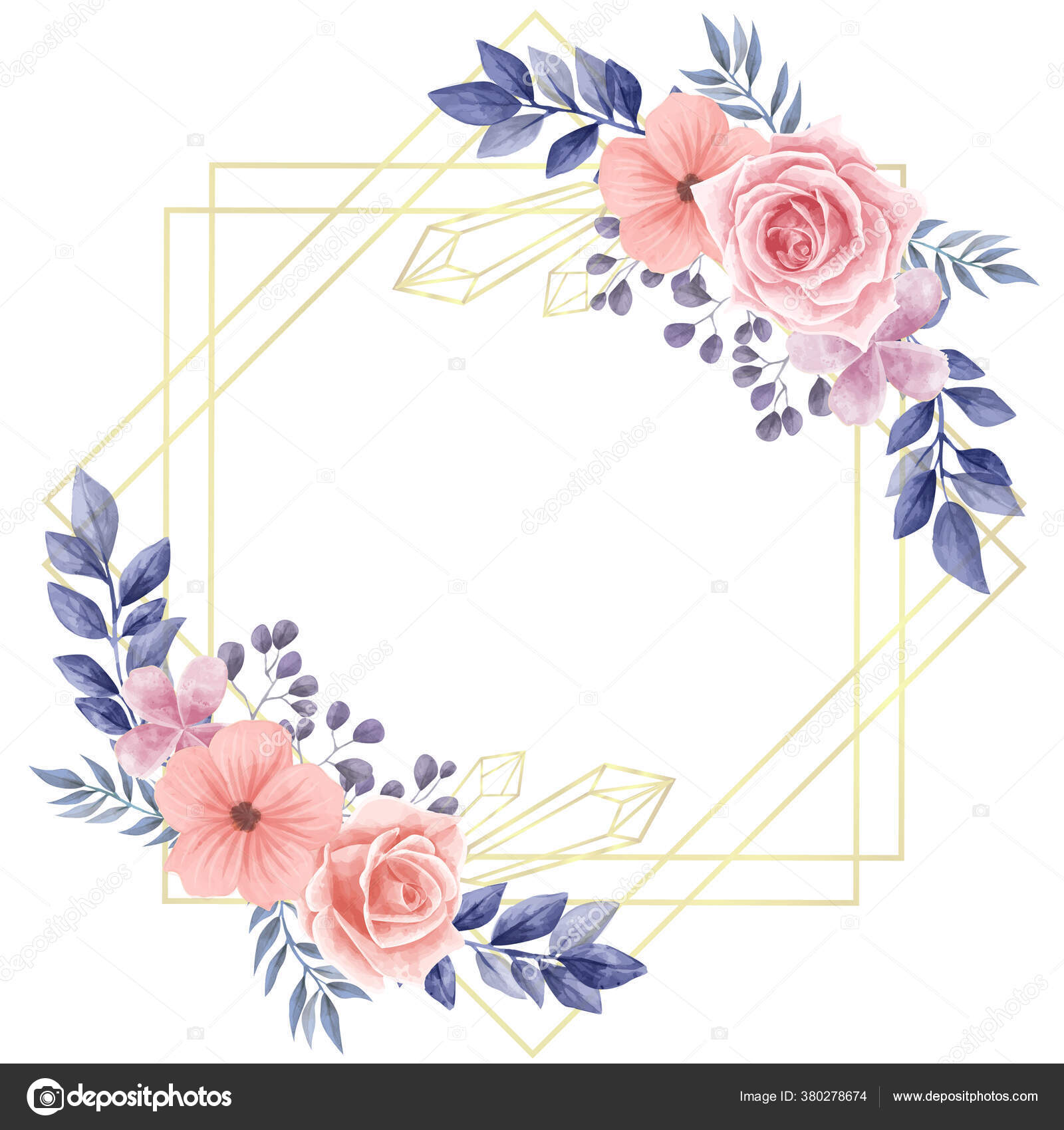 Flower Frame Vector Logo — Stock Photo © PAPASTUDIO #380278674