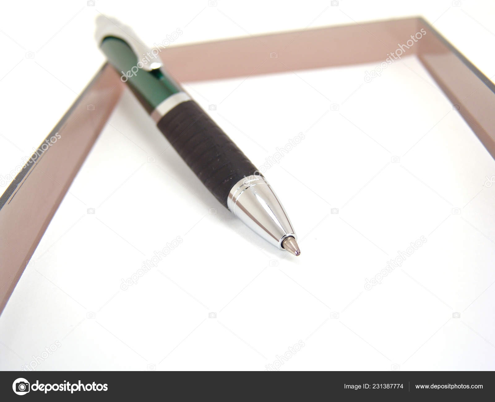 One Ballpoint Pen Paper Stock Photo by ©rmackayphoto 231387774