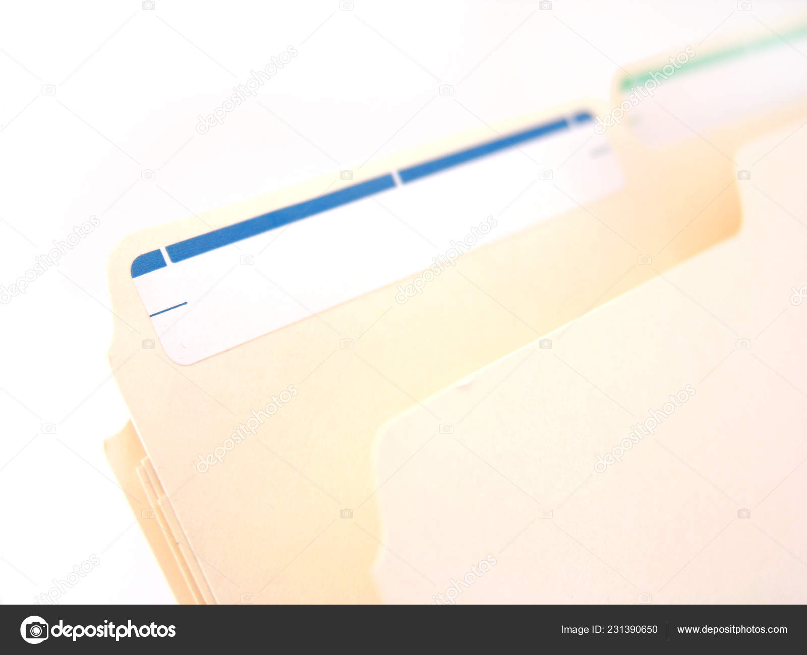 Close Classic Manilla File Folder Hanging File Label Stock Photo by ...