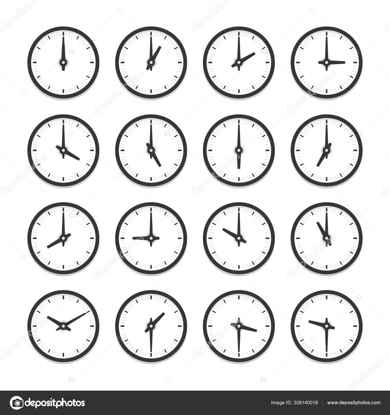 Conjunto de relojes para cada hora icono de vector conjunto Vector de ...
