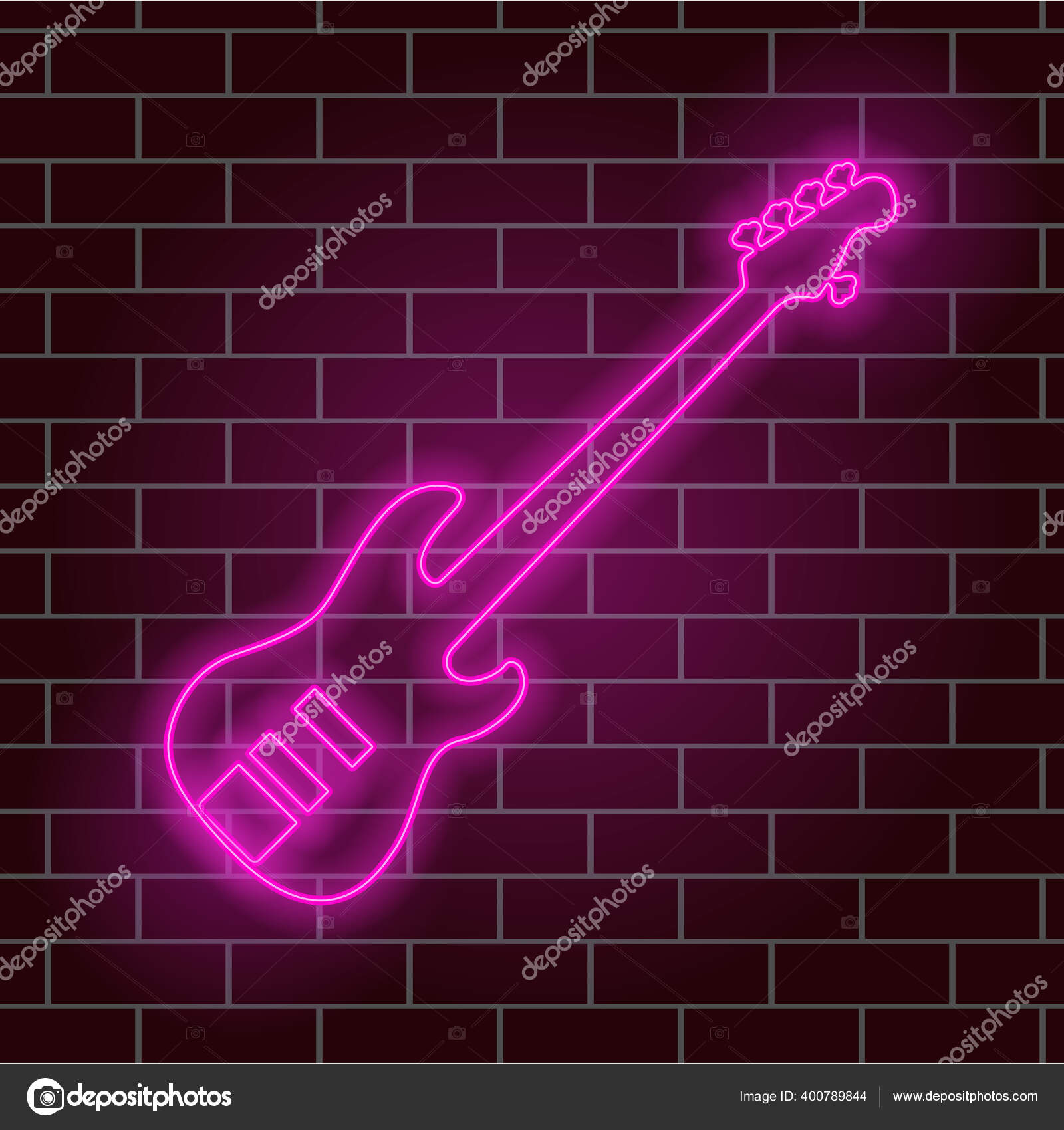 Neon Electric Guitar