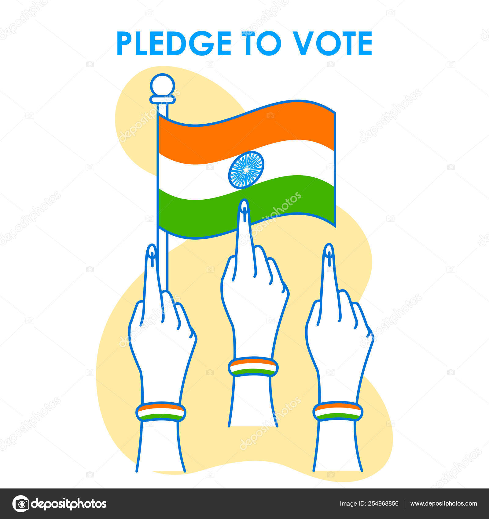Concept background for Vote India for election democracy campaign ...