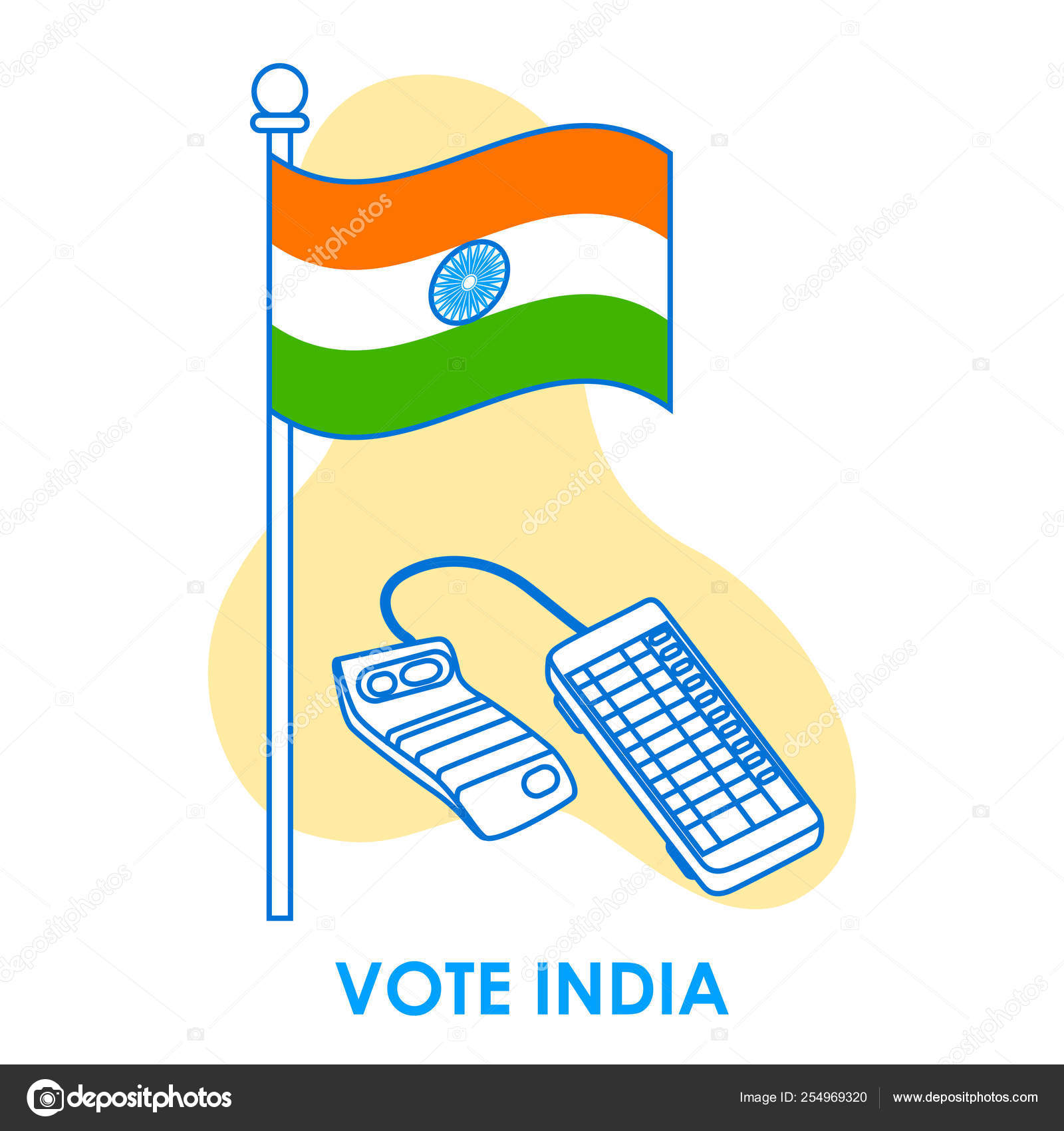 Concept background for Vote India for election democracy campaign ...