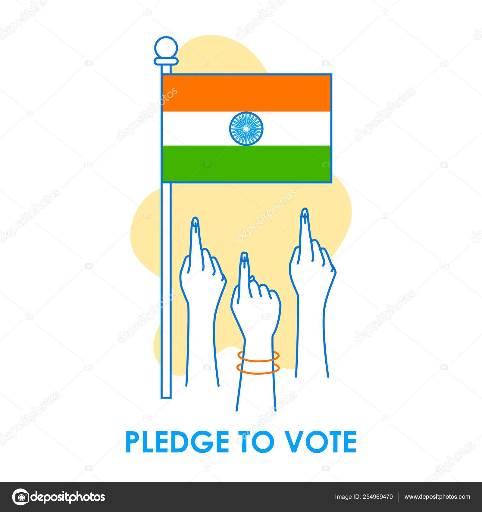 Concept background for Vote India for election democracy campaign ...